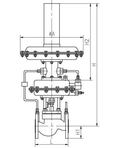 Self - Operated Differential Pressure Control Valve Pilot Drive Casted ...